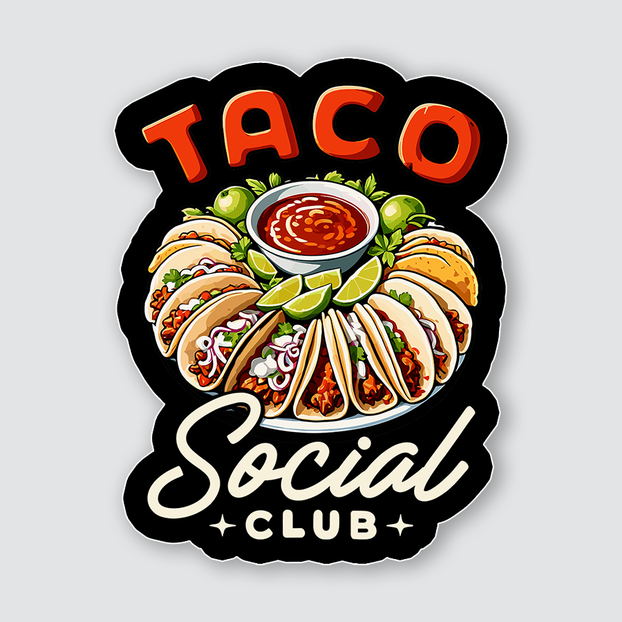 Taco Social Club V1 Sticker – Taco Gear